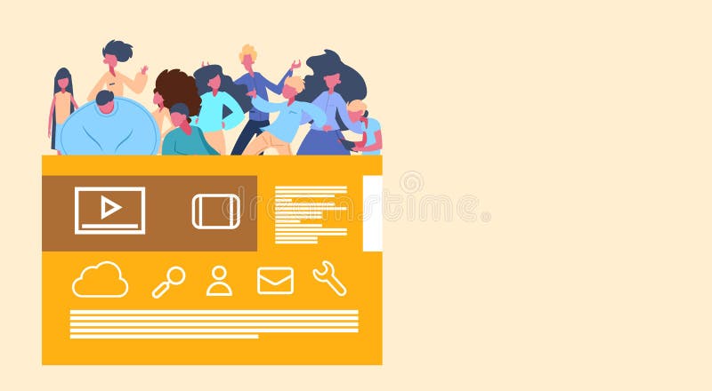 Group Media Process Social Stock Illustrations – 1,074 Group Media ...