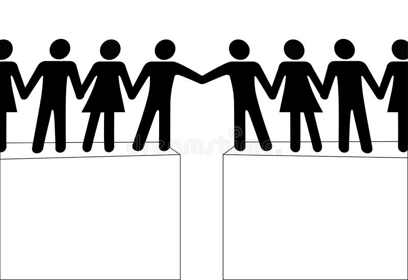 People Groups Reach To Join Connect Together Stock Vector ...