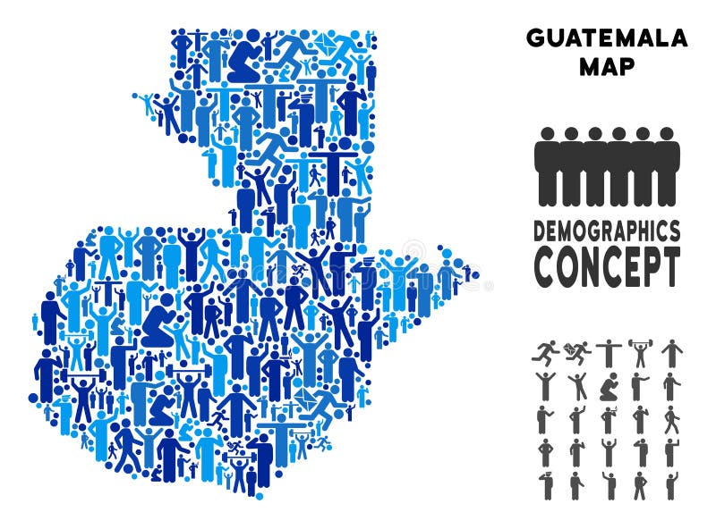 People Guatemala Map stock vector. Illustration of location - 119829892