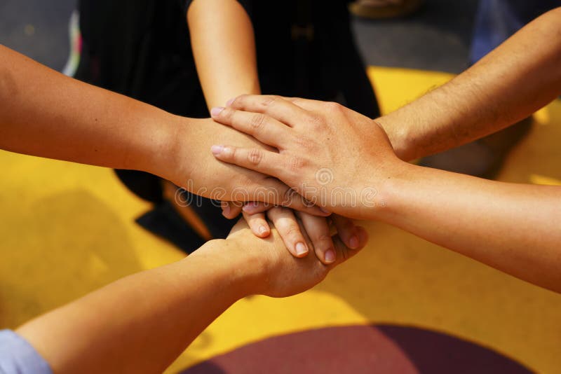 People Hand Assemble Corporate Meeting Teamwork Concept Stock Photo ...