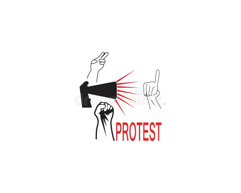 People Hand Protest Logo Vector Template Stock Illustration ...