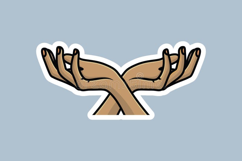 People Hands with Various Gestures Sticker Vector Illustration. People ...