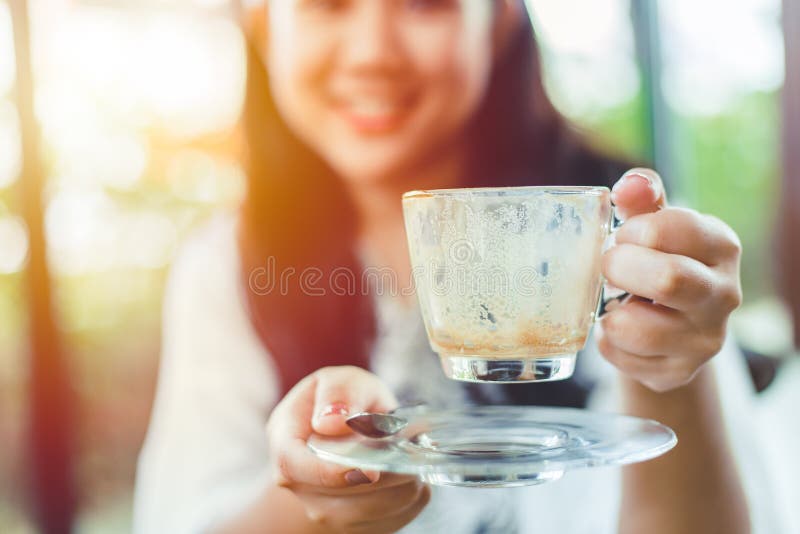 People Happy Drinking a Cup of Coffee for Refreshing in the Morning ...