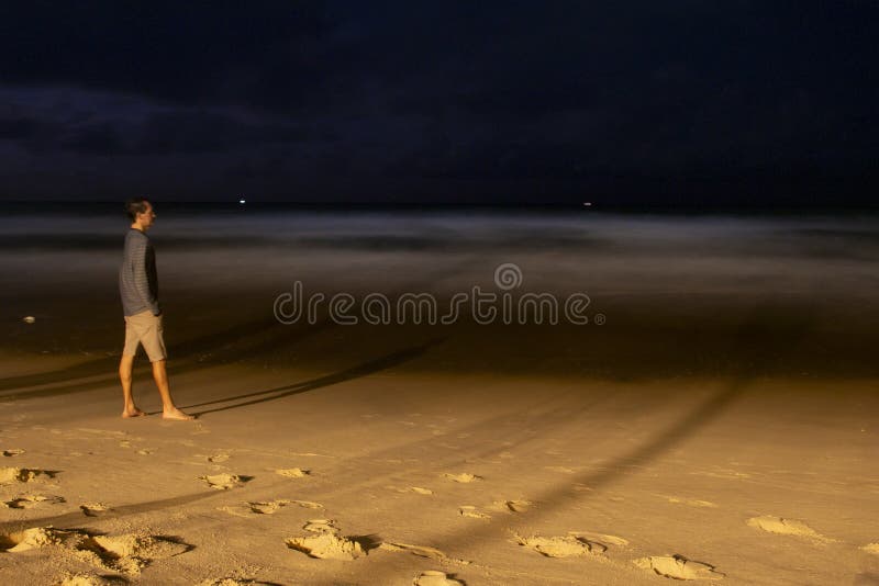 People Have Fun in Beautil Brazilian Beach at Night Editorial Image ...