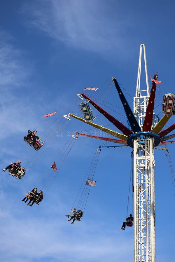 People Have Fun on the Rides at the Monaco Fair Editorial Photography ...