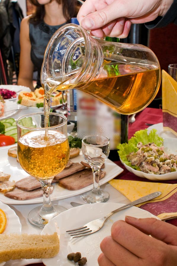 People Have Supper on a Banquet. Stock Photo - Image of restaurant ...