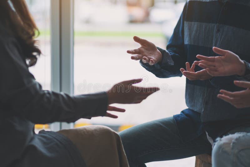 People Having Conversation Together Stock Image - Image of friend ...