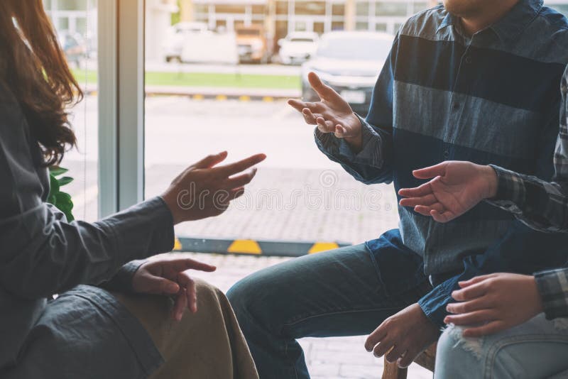 People Having Conversation Together Stock Image - Image of person, body ...