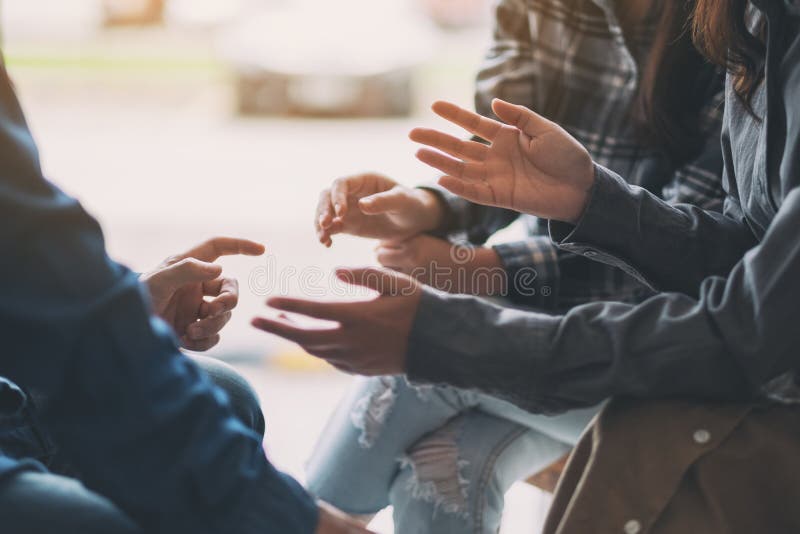 People Having Conversation Together Stock Image - Image of meet, person ...