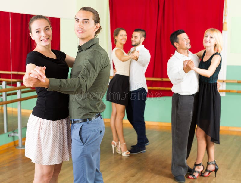 People Having Dancing Class Stock Photo - Image of indoors, couple ...