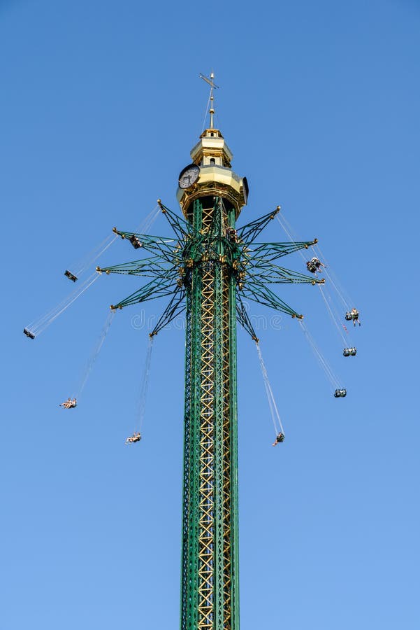 People Having Fun in Carousel Swing Ride Stock Photo - Image of fair ...