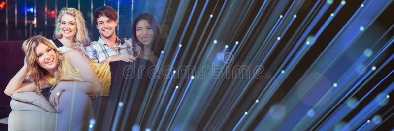 People Having Fun Celebration Party with Streaming Lights Transition ...