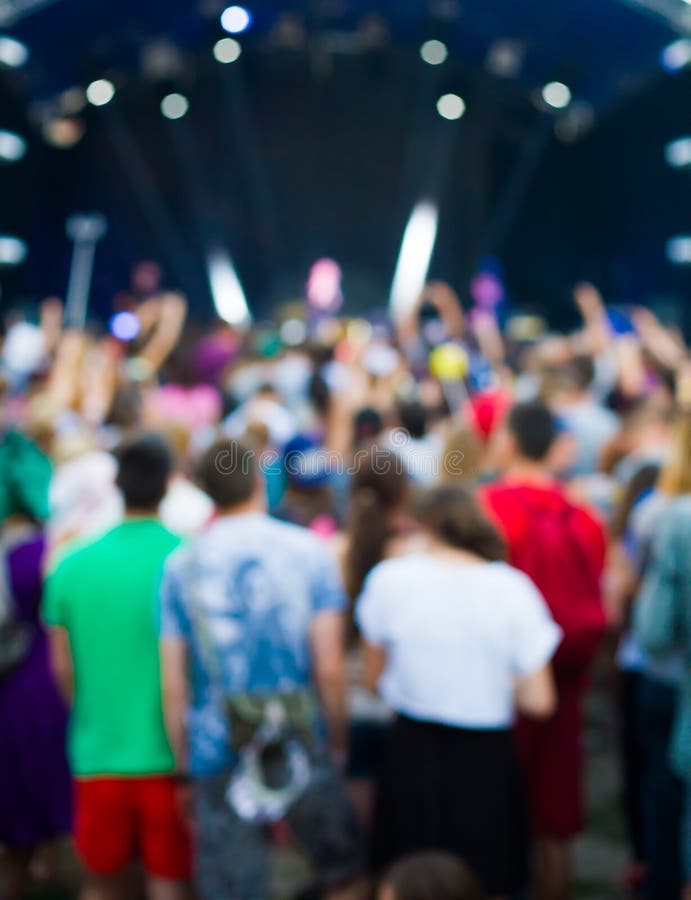 People Having Fun at the Concert Stock Image - Image of beautiful, club ...