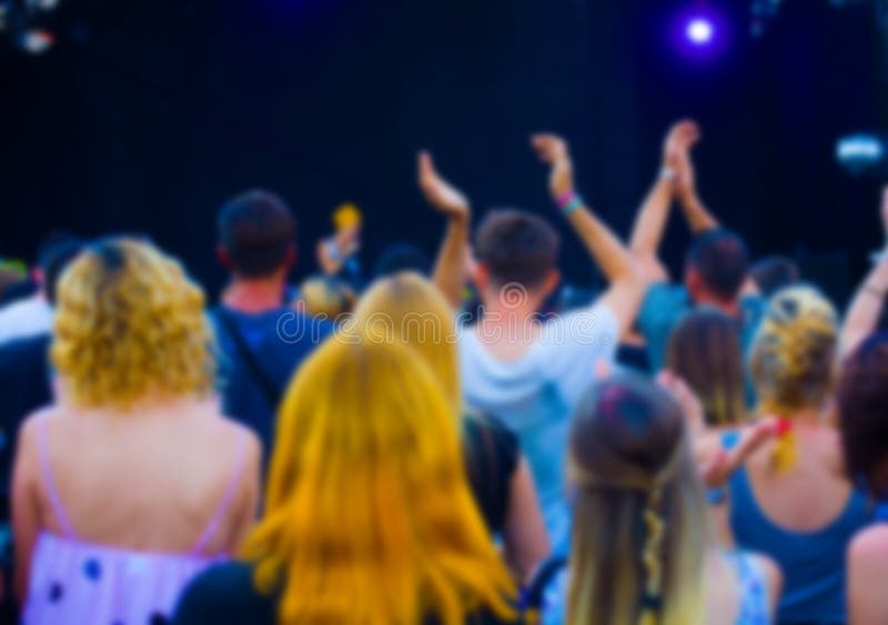 People Having Fun at the Concert. Stock Image - Image of group ...