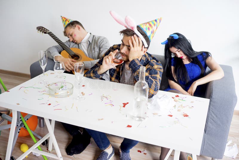 Hangover after a party stock image. Image of chaos, hangover - 100312991