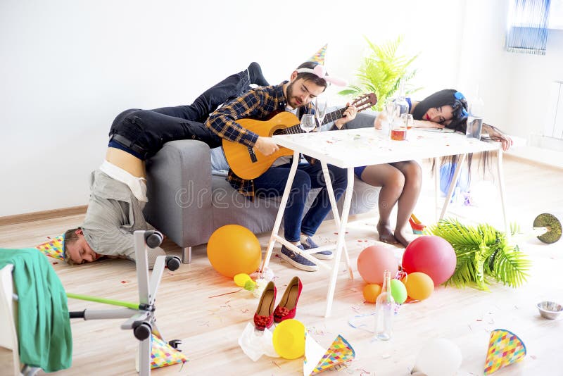 Hangover after a party stock image. Image of morning - 100313001