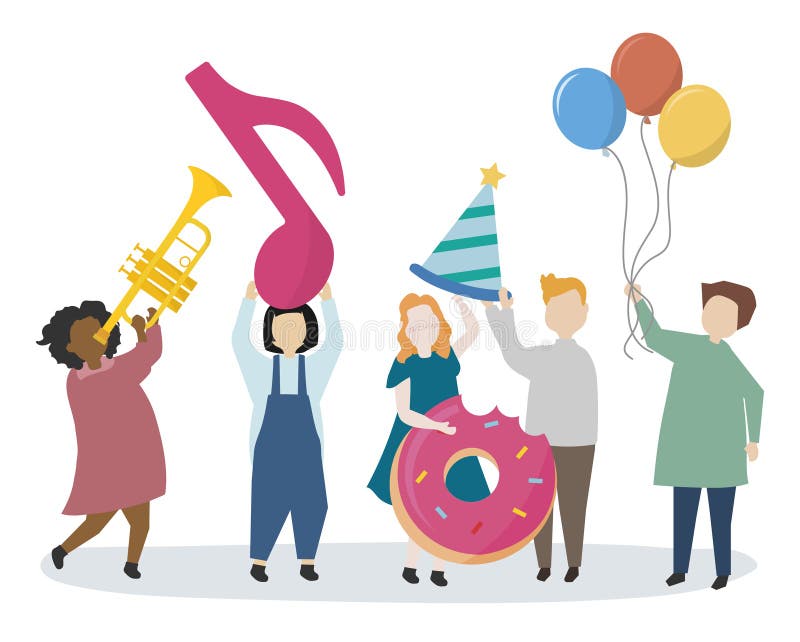 People Having Fun on Summer Vacation Stock Vector - Illustration of ...