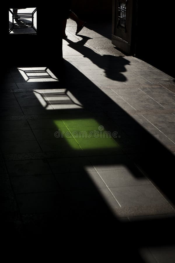People Heading on an Adventure among Harsh Light and Shadow Stock Image ...