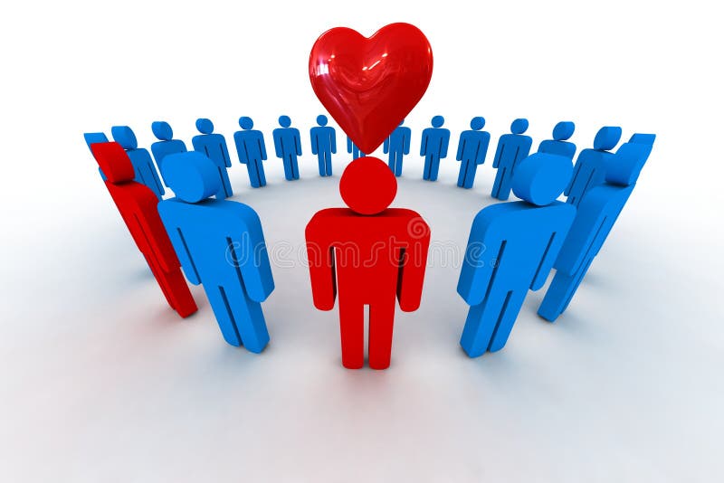 People with heart stock illustration. Illustration of female - 4956537