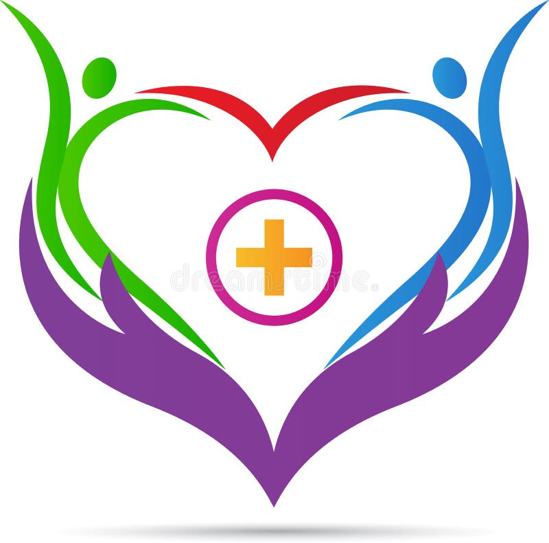 People Heart Care Wellness Hands Logo Stock Vector - Illustration of ...