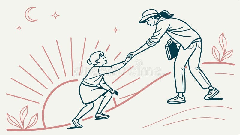 People Helping Each Other Climb, Teamwork and Support Concept ...