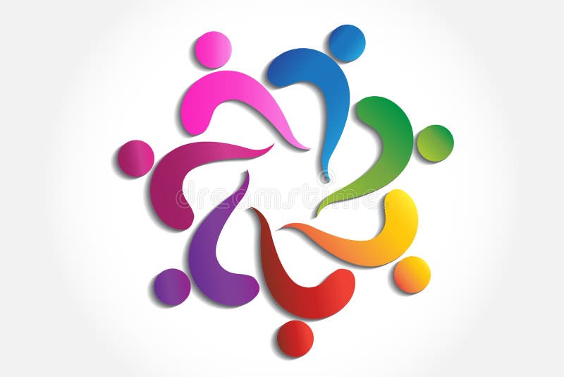 People helping logo vector stock vector. Illustration of concept ...