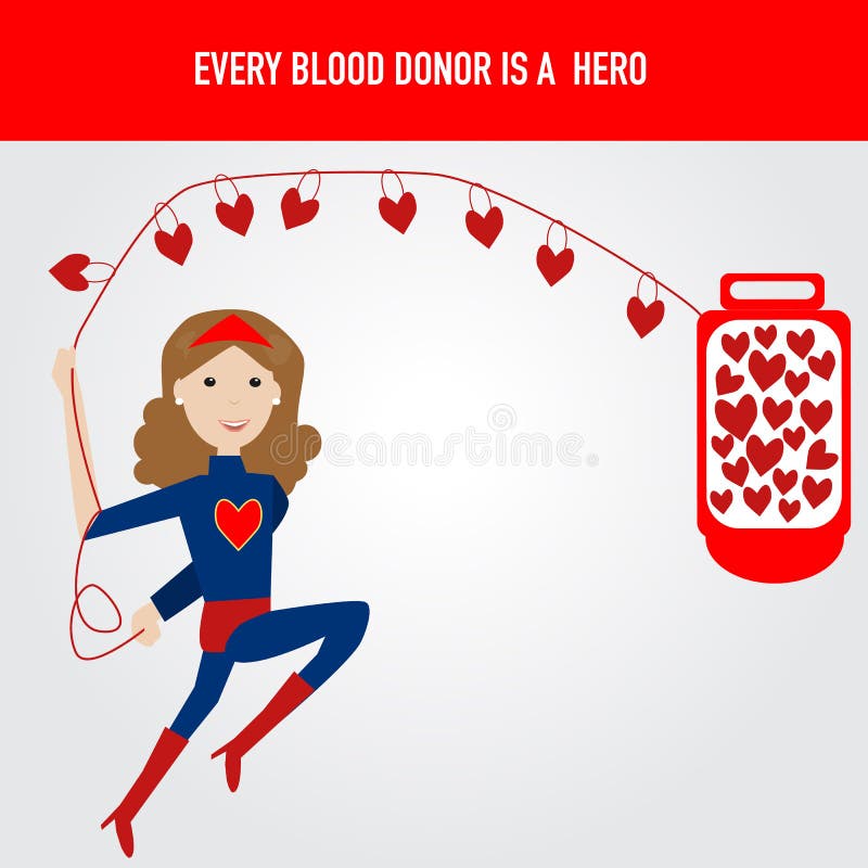 People are Hero for Blood Donation Vector Stock Vector - Illustration ...