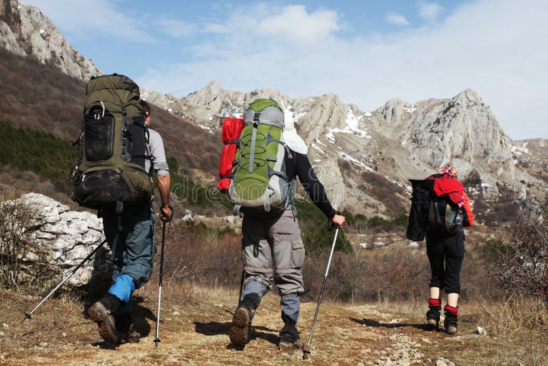 People in hike stock image. Image of trip, turn, rest - 8887455