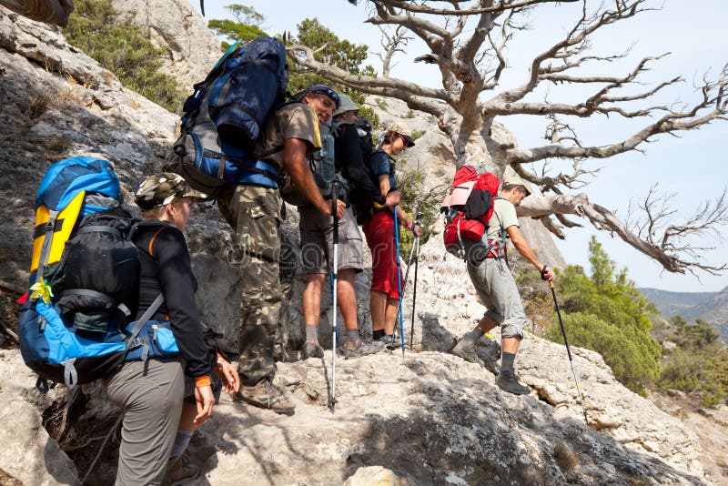 People in hike stock photo. Image of holidays, mountain - 54187452