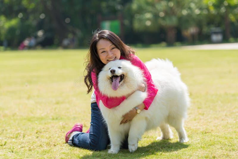 People hold a dog stock photo. Image of fluffy, beauty - 34286124