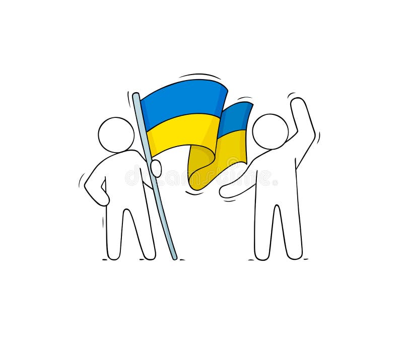 People Hold the Flag of Ukraine. Support Concept for Ukraine Stock ...