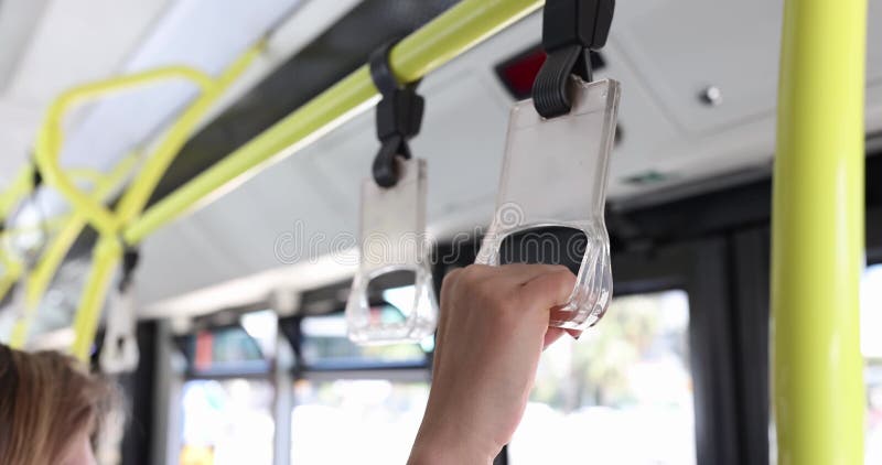 People Hold Hand on Train or Bus Stock Video - Video of person ...