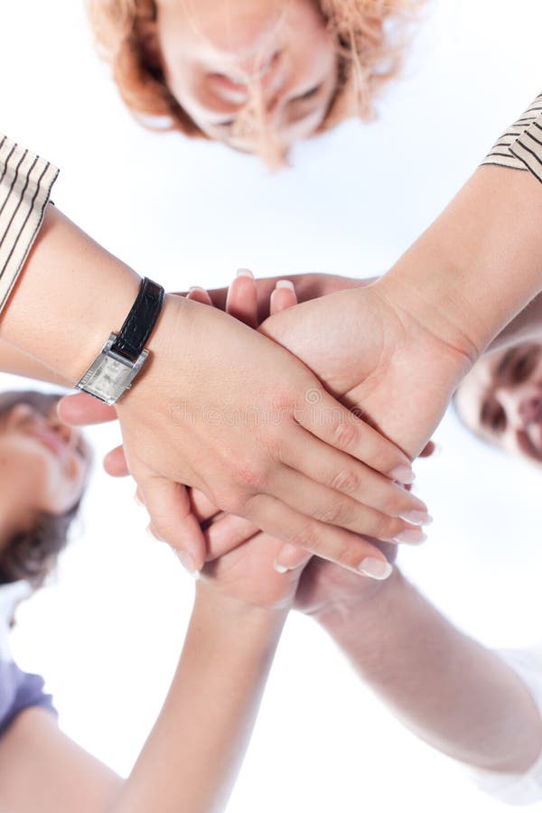 People hold hands together stock photo. Image of handshake - 17231796