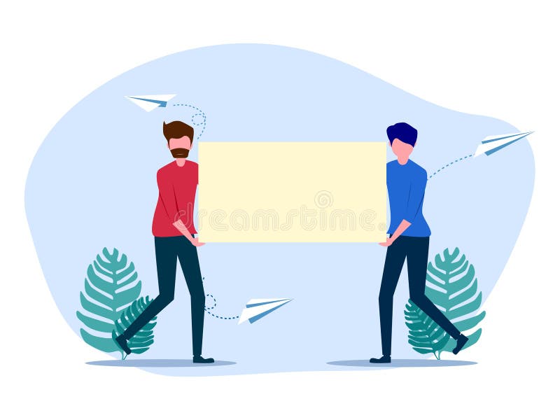 People Holding Blank Placards. Presenting or Expressing an Idea. Space ...