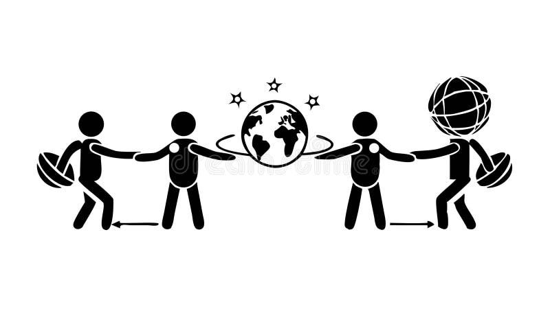 Stick People Around World Stock Illustrations – 69 Stick People Around ...