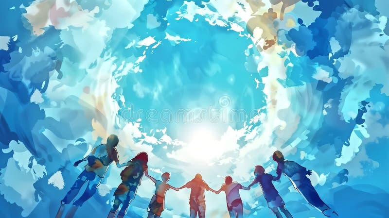 People Holding Hands in a Circle. Concept of Diversity, Unity an Stock ...