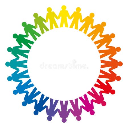 Rainbow People Holding Hands Stock Illustrations – 1,082 Rainbow People ...