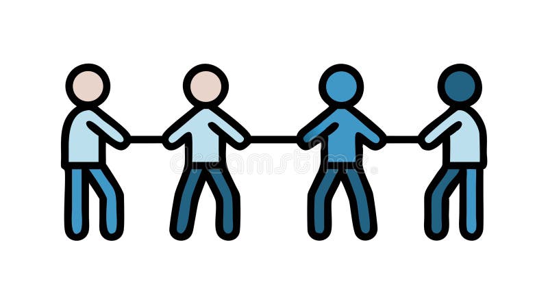 People Holding Hands in Unity Icon, Teamwork Connection, Vector Design ...