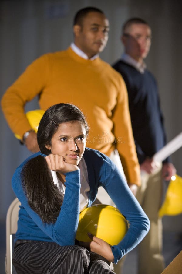 People holding hard hats stock image. Image of focus - 10707487