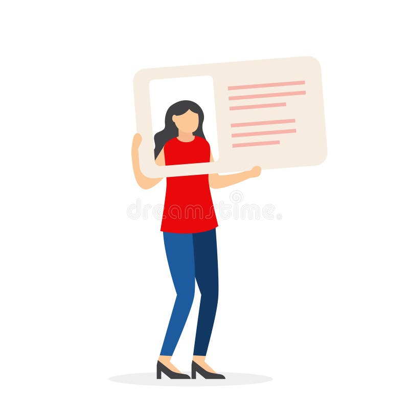 People Holding Id Card. Account Verification Stock Vector ...