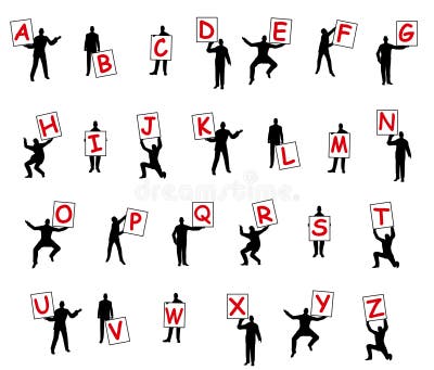 Silhouette Men Letters Stock Illustrations – 184 Silhouette Men Letters ...