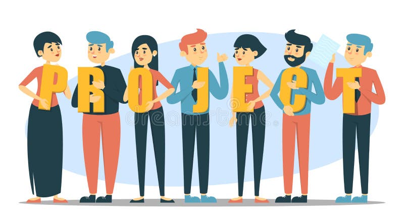 Group People Holding Letters Management Stock Illustrations – 60 Group ...