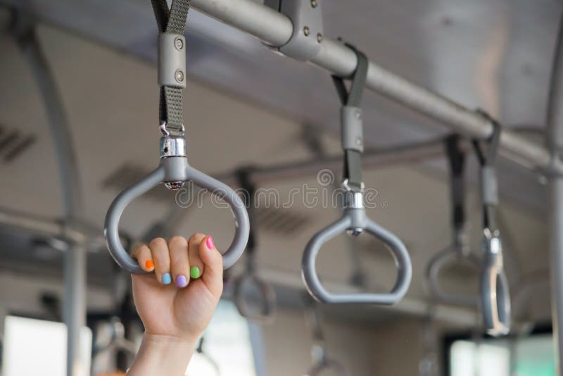 Handle Of A Train Emergency Brake System In A Passenger Car Wagon With ...