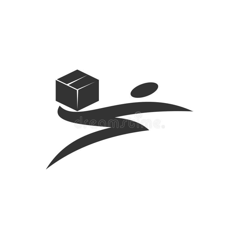 People Holding Package Bolt Fast Delivery Design Graphic Template ...