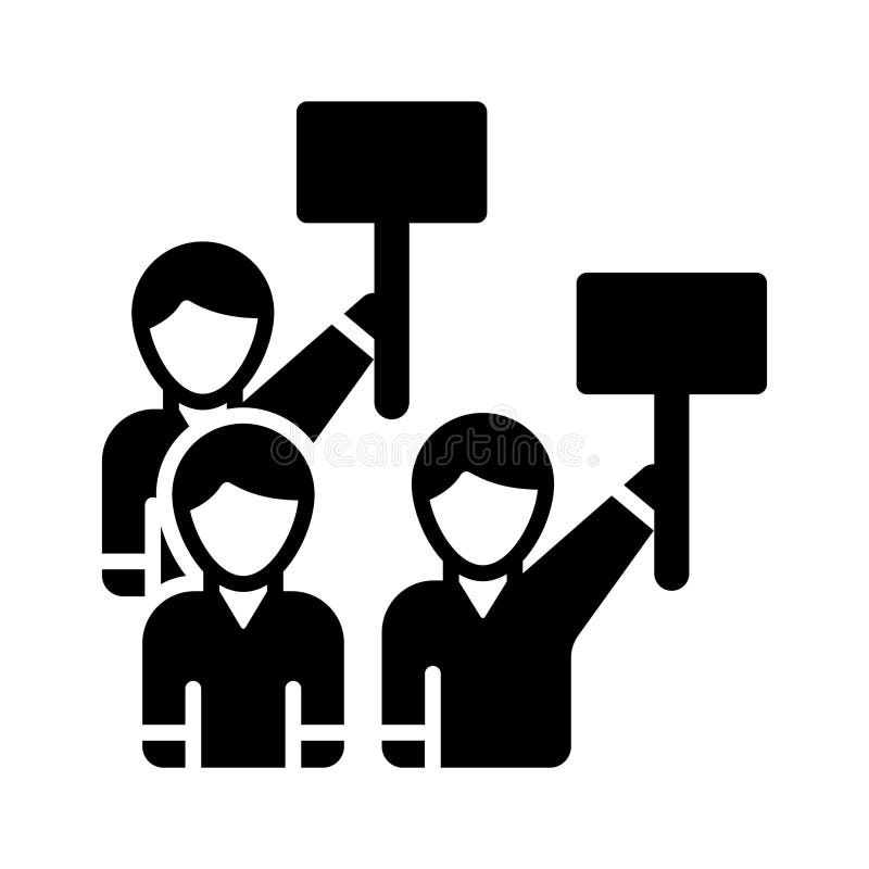 People Holding Placards Showing Concept Icon of Strike, Demonstration ...