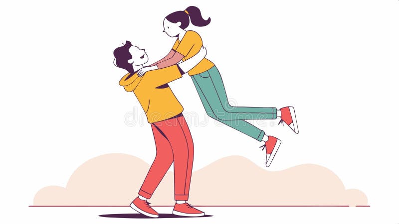 People Hugging Illustration, Love and Relationship Concept Vector ...