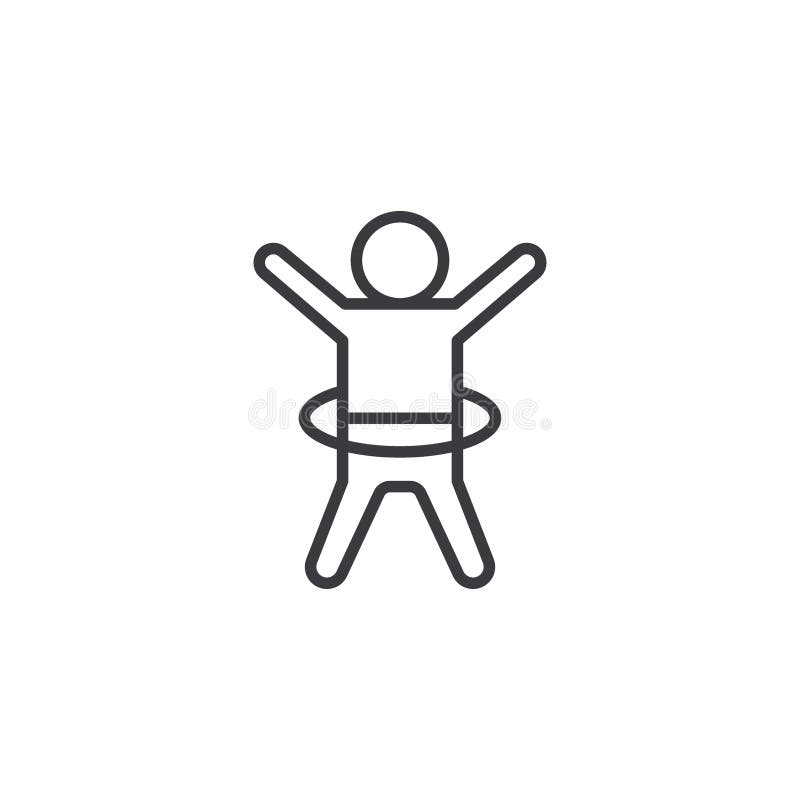 People Hula Hop Icon Vector Set on White Background Stock Vector ...