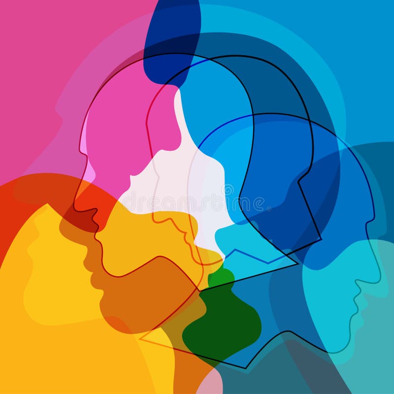 People, Human Concept. Abstract Color Background. Stock Vector ...