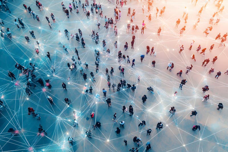 People Human Network Connections Stock Image - Image of mapping, linked ...