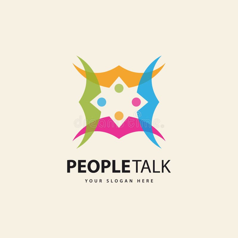 People or Human Unity Chat Bubble Icon Logo Design3 Stock Illustration ...